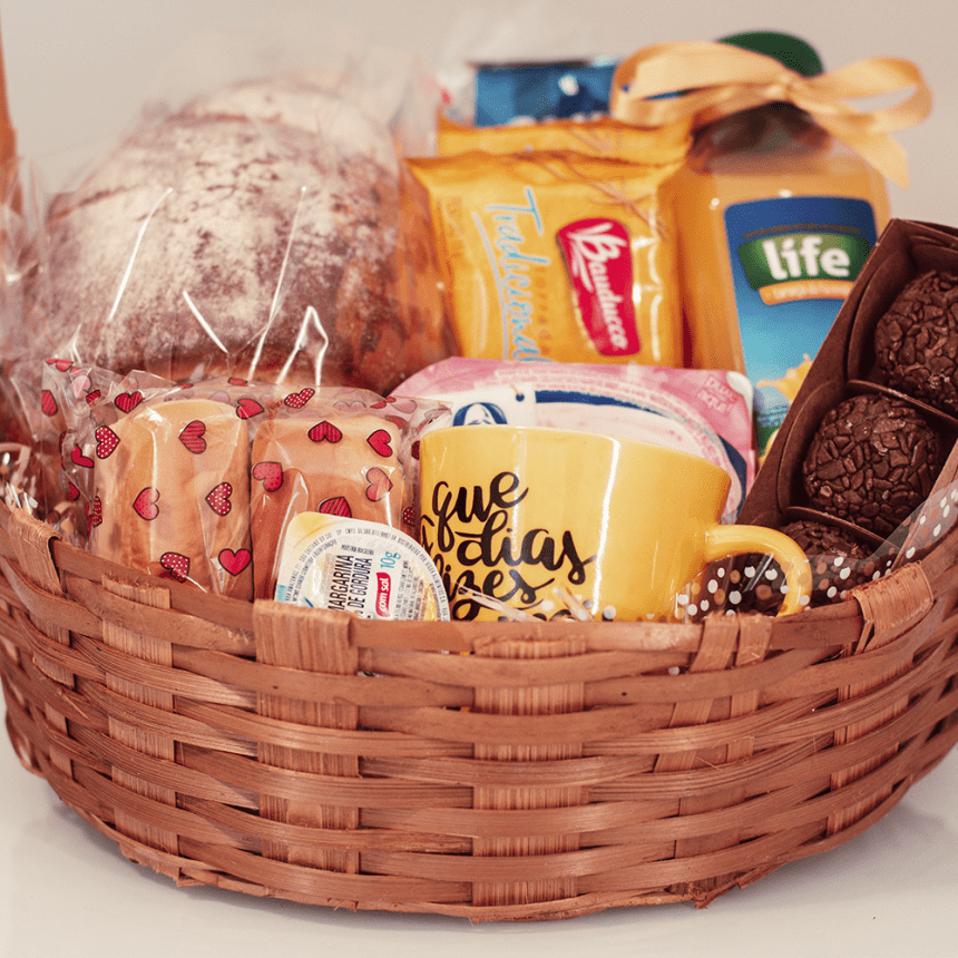 Cesta Café da Manhã Presente de Aniversário - Tag Cestas Personalizadas